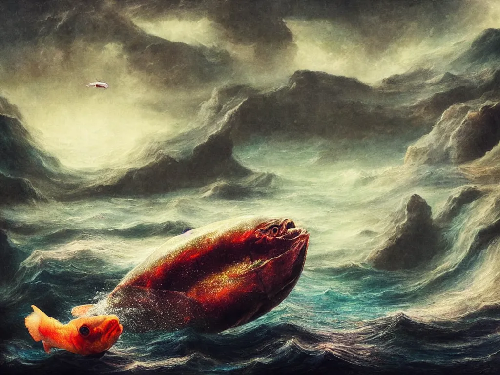 kanye - west!!! with fish body swimming in the ocean, | Stable ...