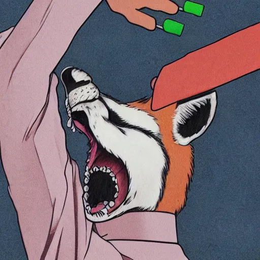 foxmask eating crayons up nose hyper hyper hyper hyper | Stable ...