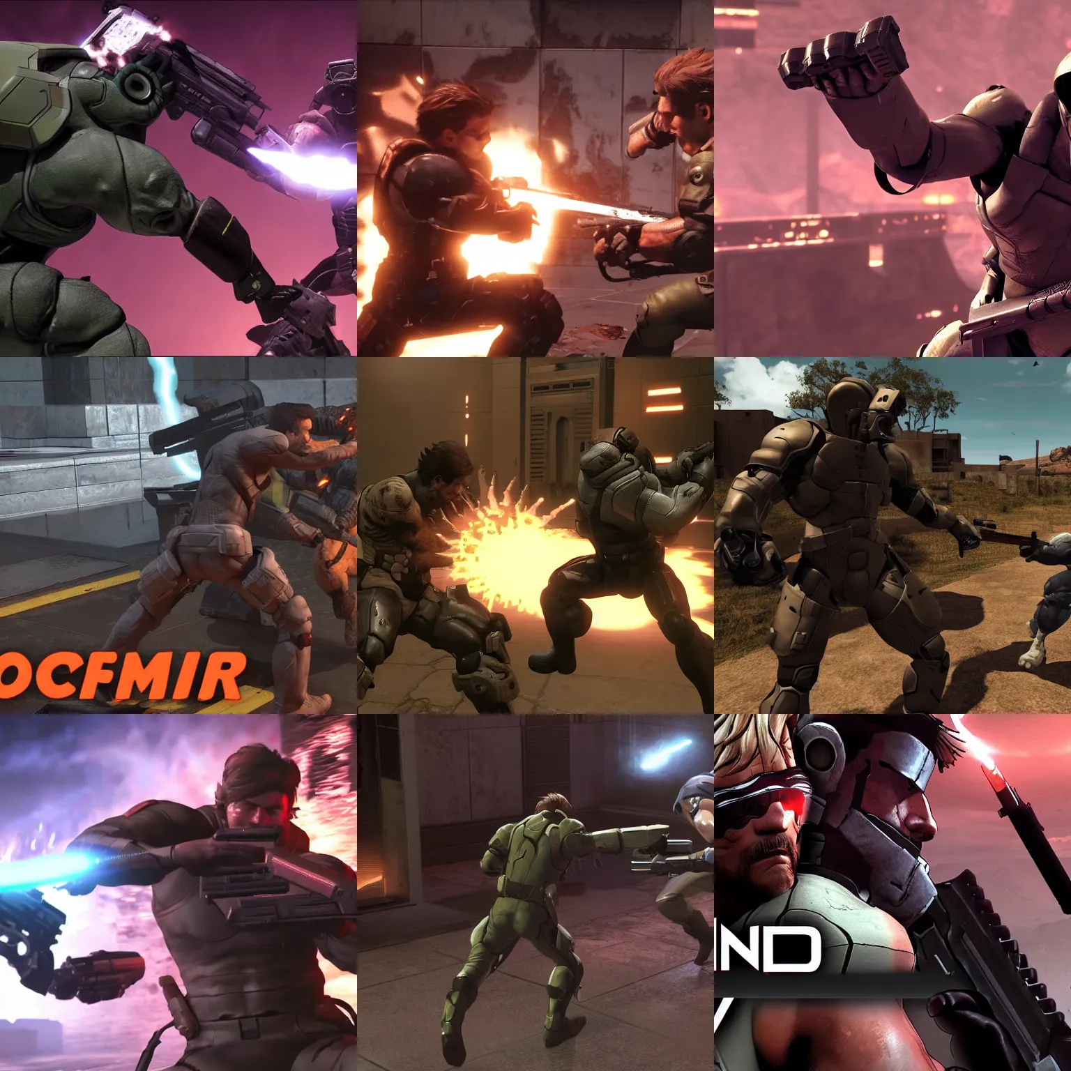 Solid Snake fights Doomslayer, cinematic 4k | Stable Diffusion | OpenArt