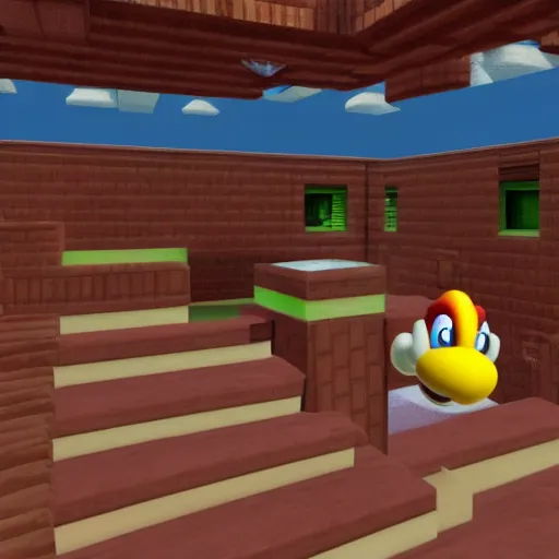 Super mario 64 level, rendered in unreal engine | Stable Diffusion ...