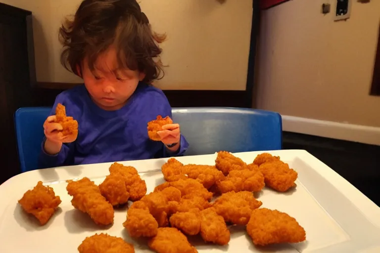 spirit shadow eating chicken nuggets | Stable Diffusion | OpenArt