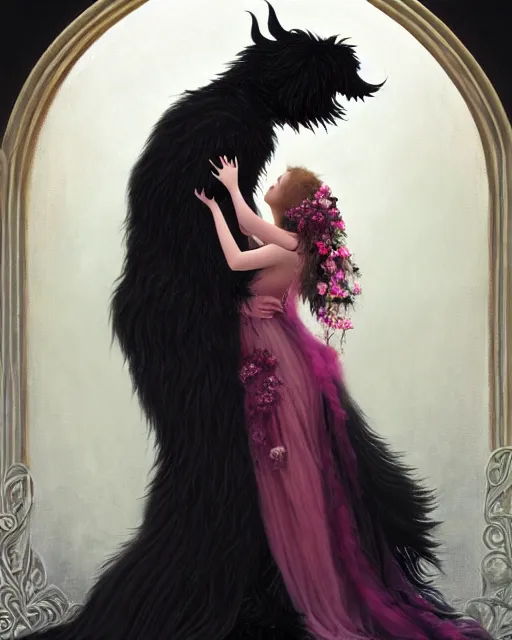 a portrait of black furry shadow monster who is | Stable Diffusion ...