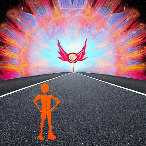 A 4th dimensional being stands in the middle of the | Stable Diffusion | OpenArt