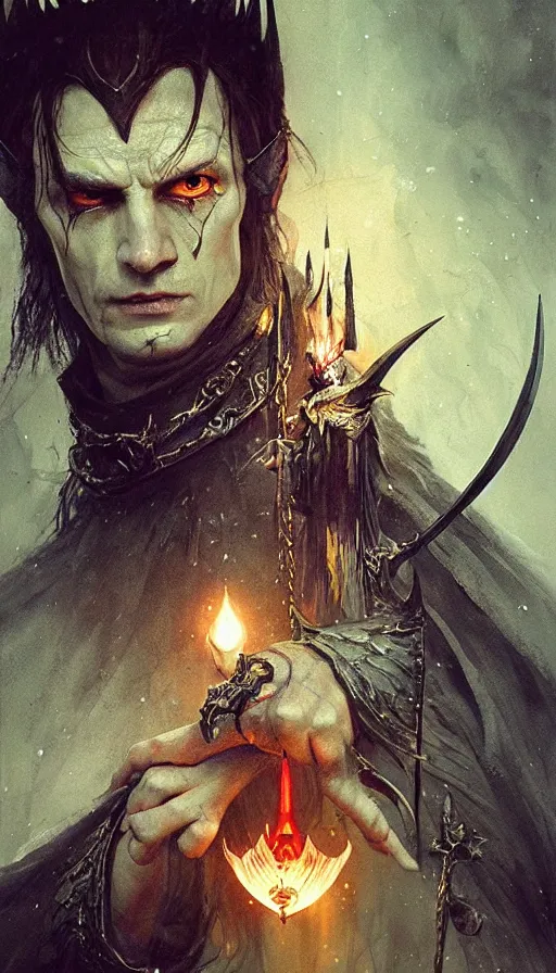 sauron, sorcerer, lord of the rings, tattoo, decorated | Stable Diffusion