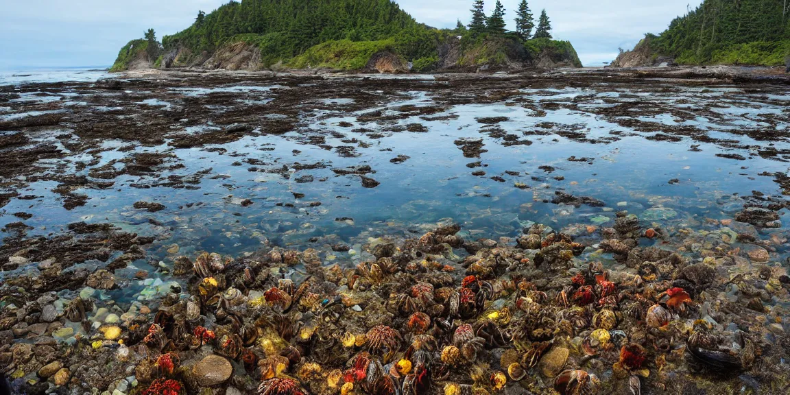 Brackish tidepools in rural Alaska, various sea | Stable Diffusion ...