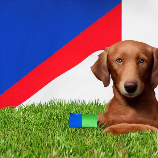 dog making poop on russian flag | Stable Diffusion | OpenArt