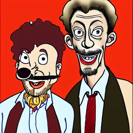 illustration of Tim Curry and Nigel Thornberry | Stable Diffusion | OpenArt