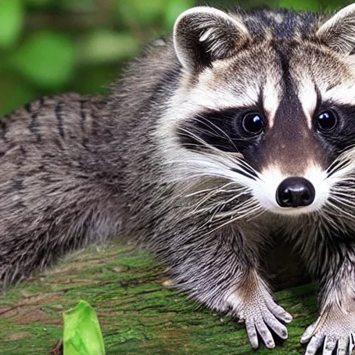 photo of a hybrid between a snake and a raccoon | Stable Diffusion