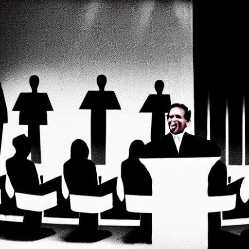 a photo from the backstage of a politician giving a | Stable Diffusion ...