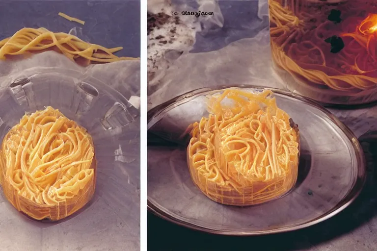 fractal pasta and cheese aspic, cookbook photo, in 1 9 | Stable ...