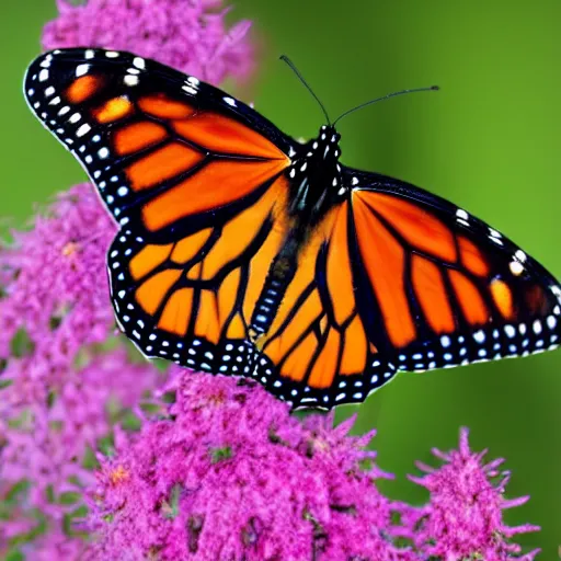 stock photo of a monarch butterfly with watermark | Stable Diffusion ...