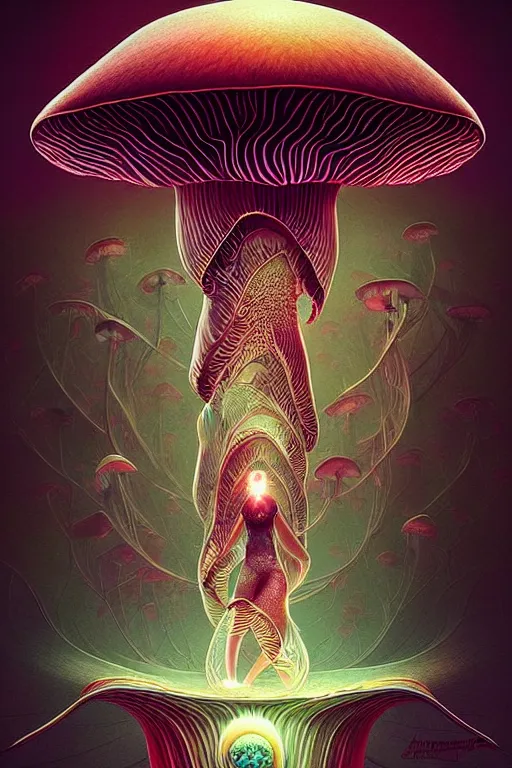 Energetic circus mushroom portrait, Art Deco nature, | Stable Diffusion ...