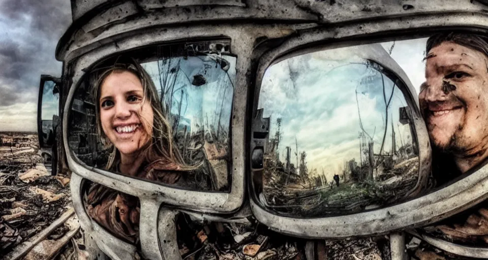 Last selfie on Earth, post apocalyptic view, world war | Stable ...