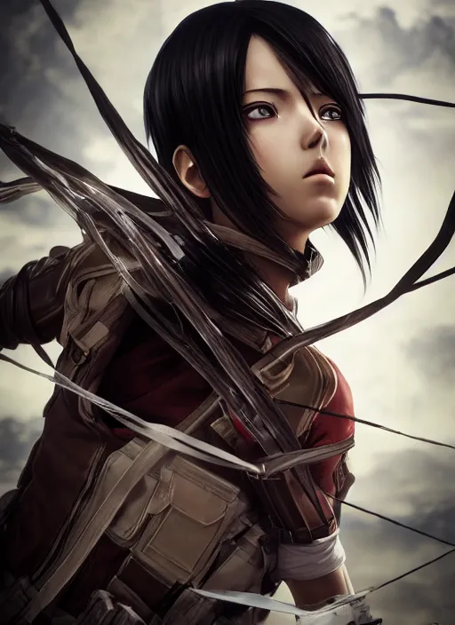 Mikasa Ackerman, attack on titan, scifi, hyper | Stable Diffusion | OpenArt