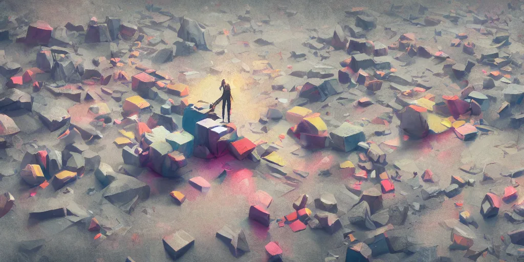 how happy gray can be, colorful, contrast, 3 d scene, | Stable ...