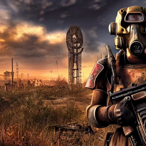 art of fallout, photo, realistic, hdr, golden hour | Stable Diffusion ...