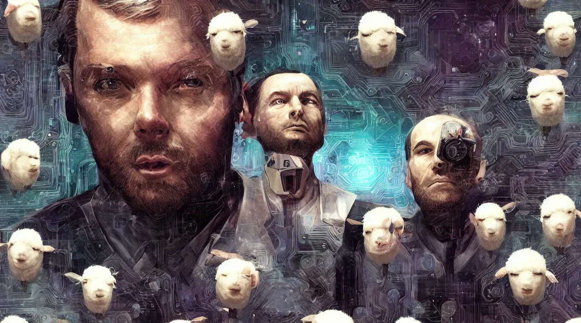 do the androids dreams with electric sheeps, mercer, | Stable Diffusion ...