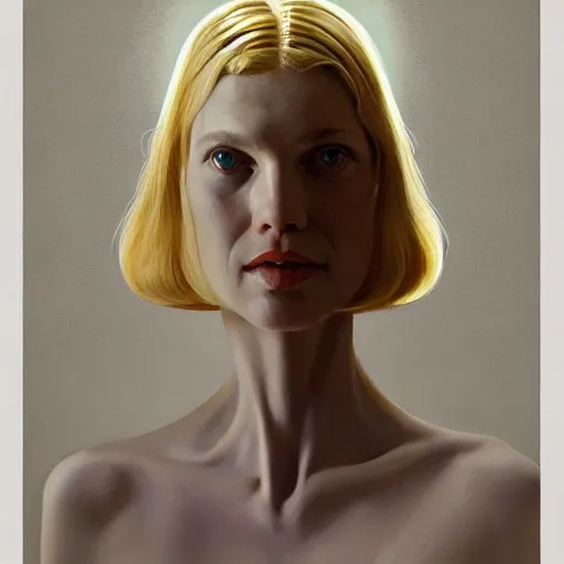 Fractal portrait of a fragile beautiful blonde woman, | Stable ...