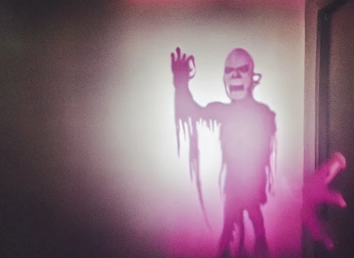 horror demon evil transparent spirit attacks in living | Stable Diffusion