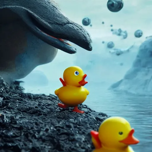 rubber duck aliens visiting the earth for the first | Stable Diffusion ...
