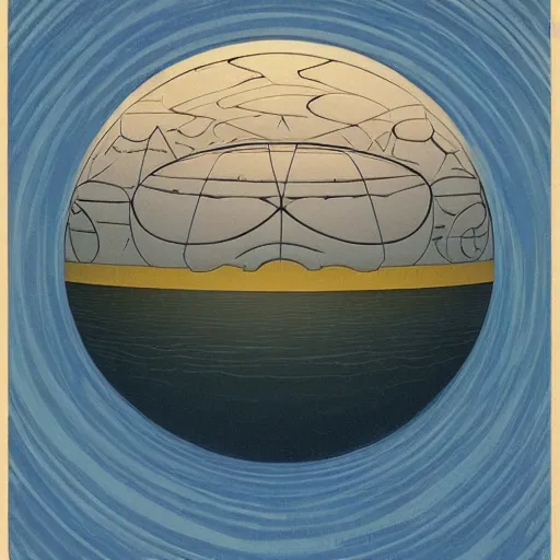 a giant floating sphere covered in canadian aboriginal | Stable ...