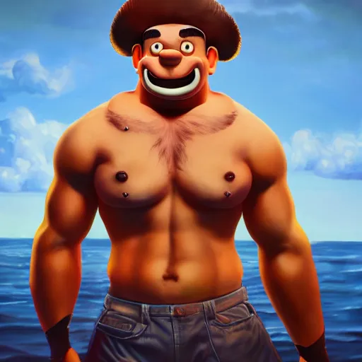3 5 mm photo of hairy popeye the sailor daddy in the | Stable Diffusion | OpenArt