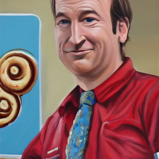 oil painting of bob odenkirk as gene takovic working | Stable Diffusion