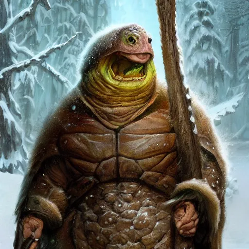 anthropomorphic turtle humanoid with large shell, greg | Stable ...