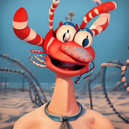 symmetry, portrait of mr krabs at the krusty krab, art | Stable ...