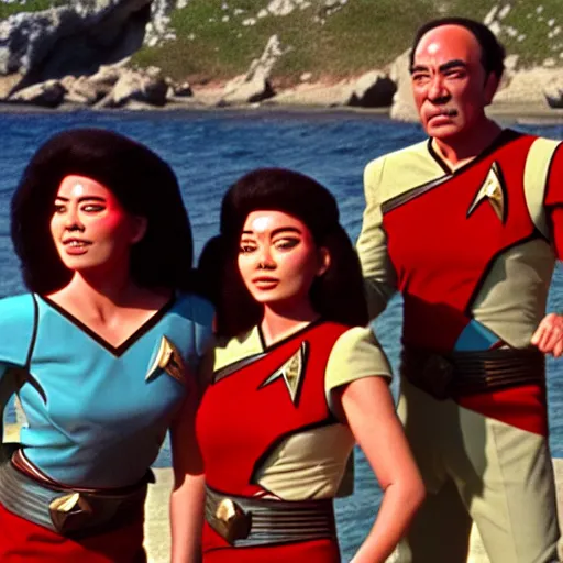 klingons on vacation at risa, star trek, photography, | Stable Diffusion