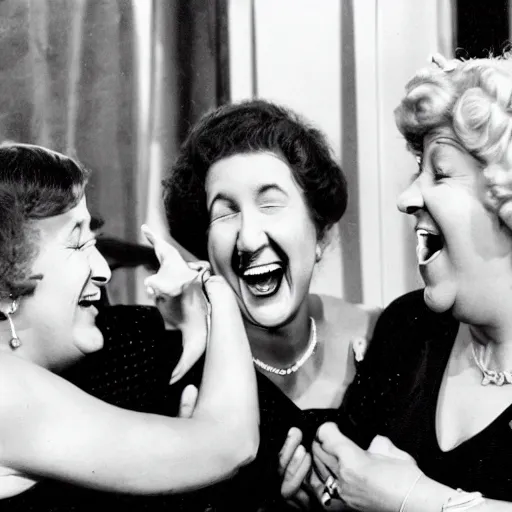 black-and-white photo of female Three Stooges laughing | Stable ...