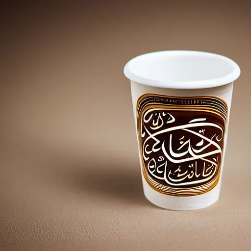 arabic calligraphy coffee cup design, product | Stable Diffusion | OpenArt
