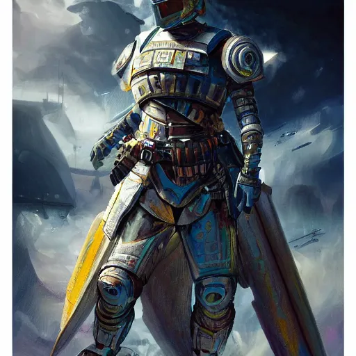 armored futuristic peacekeeper, acrilic paint, | Stable Diffusion | OpenArt