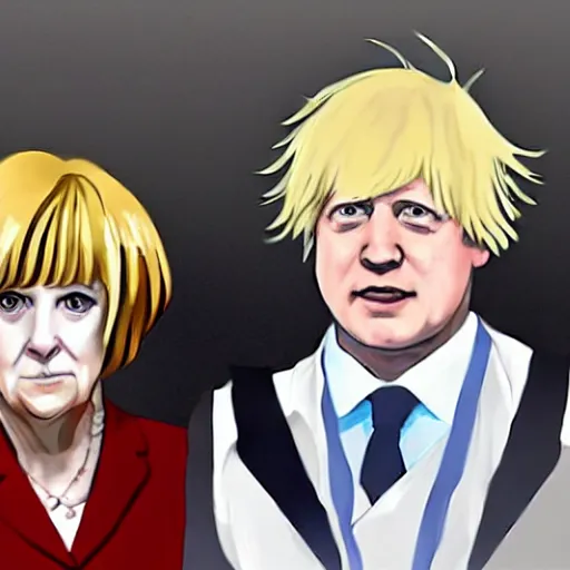 boris johnson in anime cosplay with unhappy looking | Stable Diffusion ...