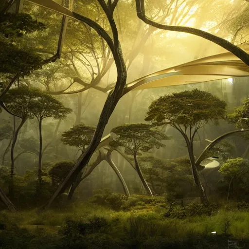 futuristic branching and vaulted canopy structure | Stable Diffusion | OpenArt