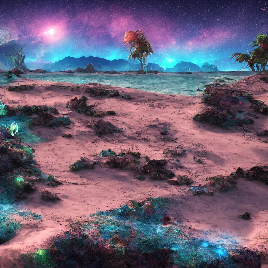 sand witch 4k!dream landscape photo on lush warm alien | Stable ...