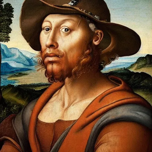 “a renaissance painting of a tortoise as a confused | Stable Diffusion