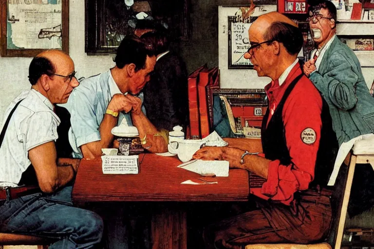Norman Rockwell painting of George Costanza | Stable Diffusion