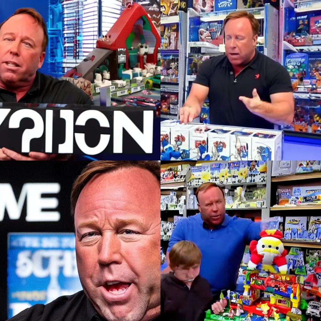 alex jones struggling to understand a fischer price toy | Stable ...