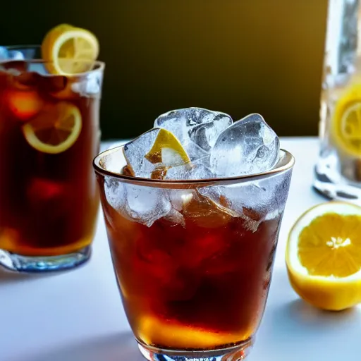 ice - t, iced tea glass with ice, golden hour, | Stable Diffusion | OpenArt