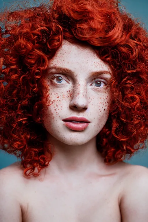 a photographic portrait of a beautiful red girl with | Stable Diffusion