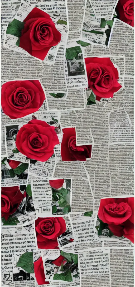 cut and paste collage, roses, newspaper | Stable Diffusion | OpenArt