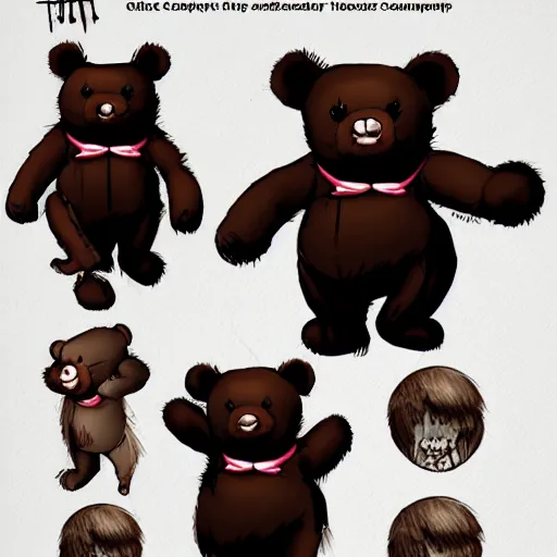 Character concept reference sheet, teddy bear vampire | Stable Diffusion | OpenArt