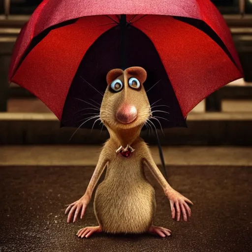 an anthropomorphic rat, by pixar, 3 d, sad, lonely, | Stable Diffusion ...