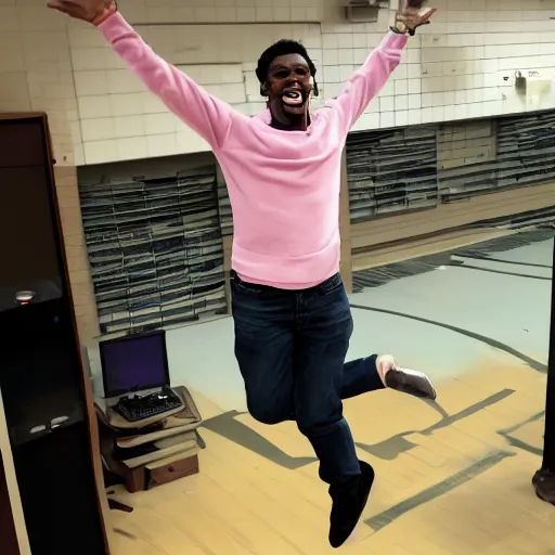 a discord moderator jumping with joy | Stable Diffusion | OpenArt