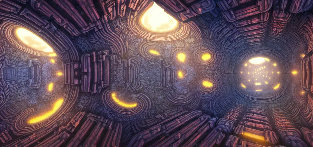 fractal mandelbulb cityscape, glowing portal, visual | Stable Diffusion ...
