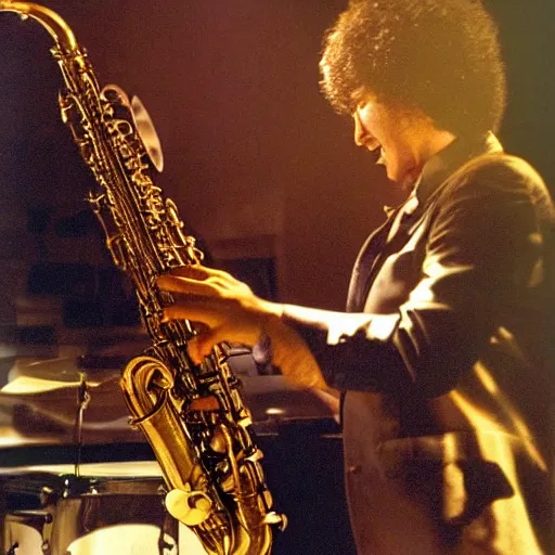 t rex playing a saxophone on stage at the jazz club. | Stable Diffusion ...