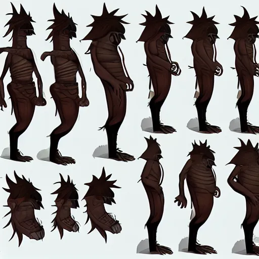 character turnaround sheet for a monster in a human | Stable Diffusion