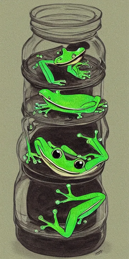a frog in a jar, photorealistic | Stable Diffusion | OpenArt