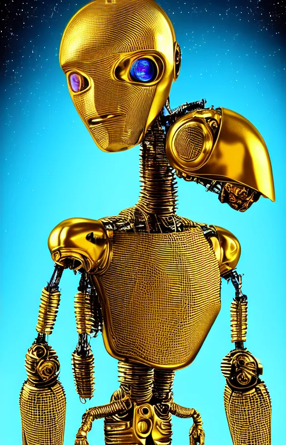 portrait of a robot humanoid alien with golden | Stable Diffusion | OpenArt